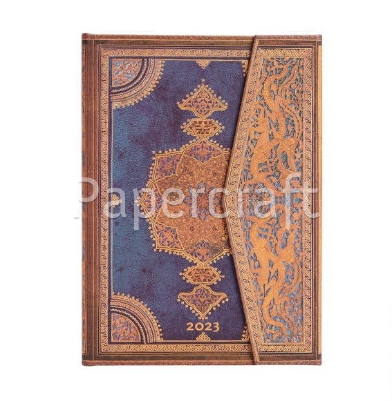 Paperblanks diář 2023 Safavid Indigo Midi horizontální 8564-5 ...