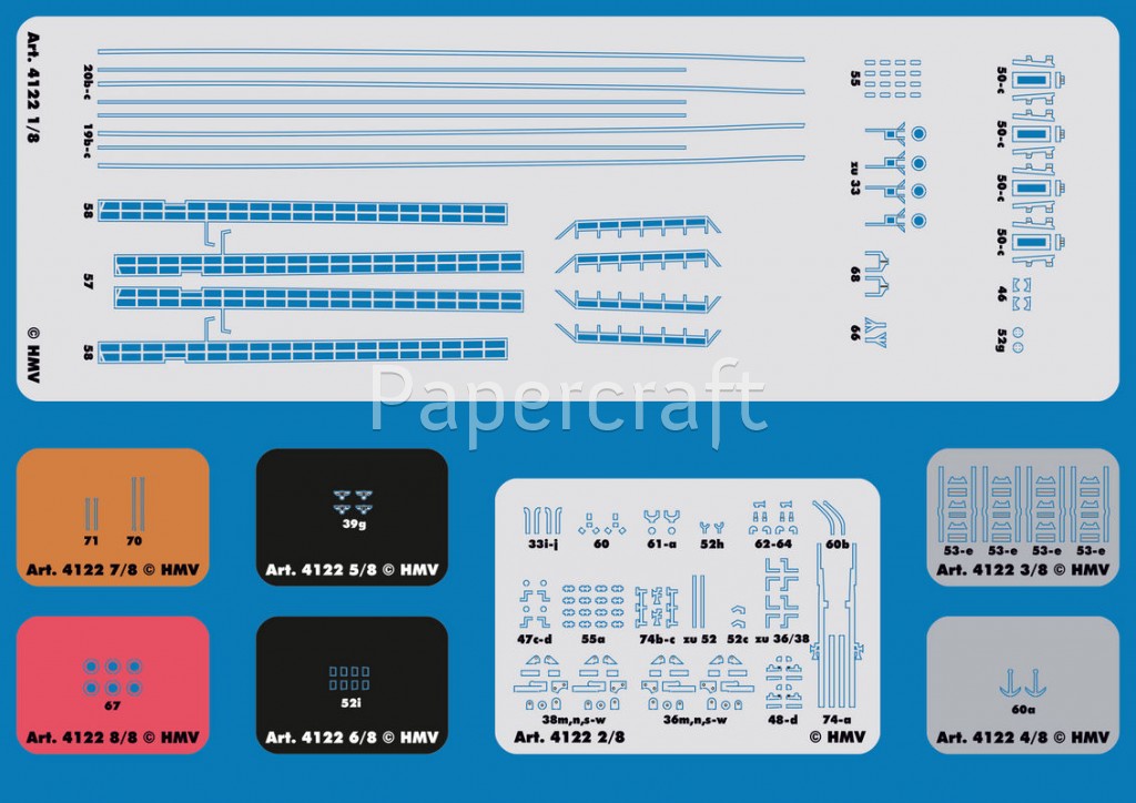 Papírový model - Rychlé čluny S7 - S13 (3122) | Papercraft.cz