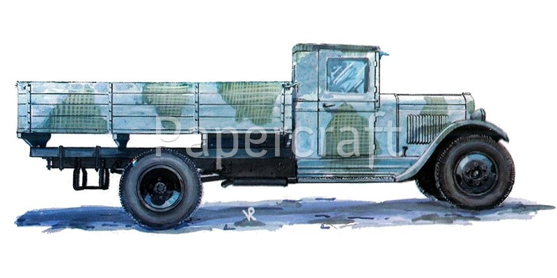 Ruský nákladní automobil ZiS-5 | Papercraft.cz